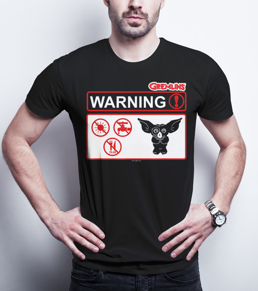 Gremlins Warning Sign Icons Gizmo T-Shirt