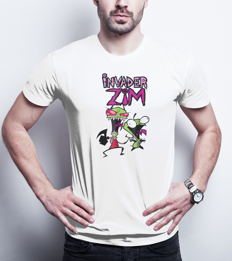 Nickelodeon Invader Zim Animated Characters Zim And GIR T-Shirt