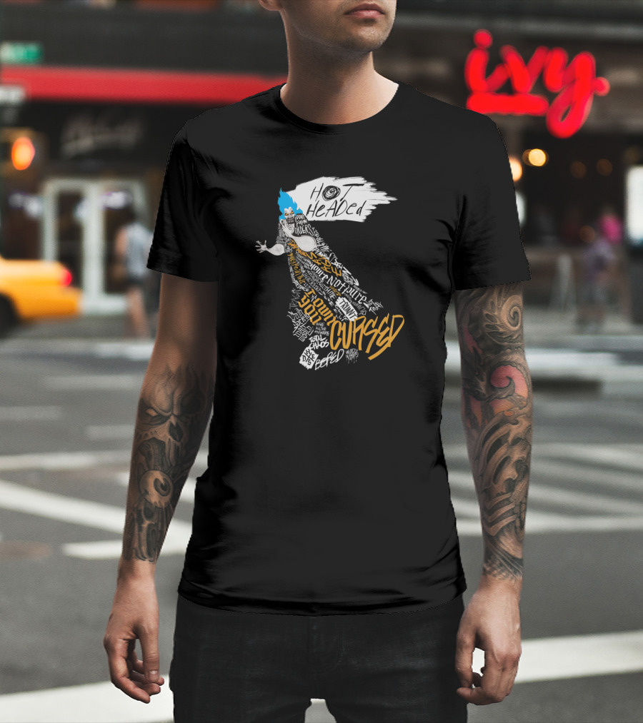 Disney Villains Hades Hot Headed Cursed Chaos Power Orders Word T-Shirt