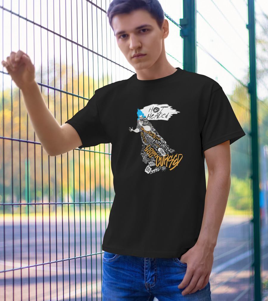 Disney Villains Hades Hot Headed Cursed Chaos Power Orders Word T-Shirt