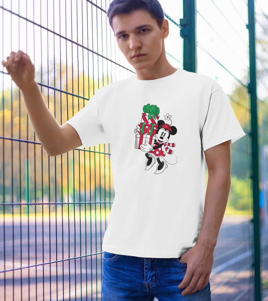 Disney Minnie Mouse Holiday Presents Christmas T-Shirt