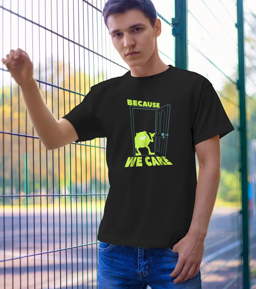 Disney Pixar Monsters Inc. Mike Because We Care Doorway T-Shirt