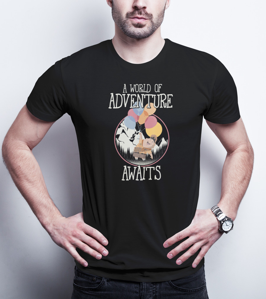 Disney Pixar Up A World Of Adventure Awaits Russell Balloons T-Shirt