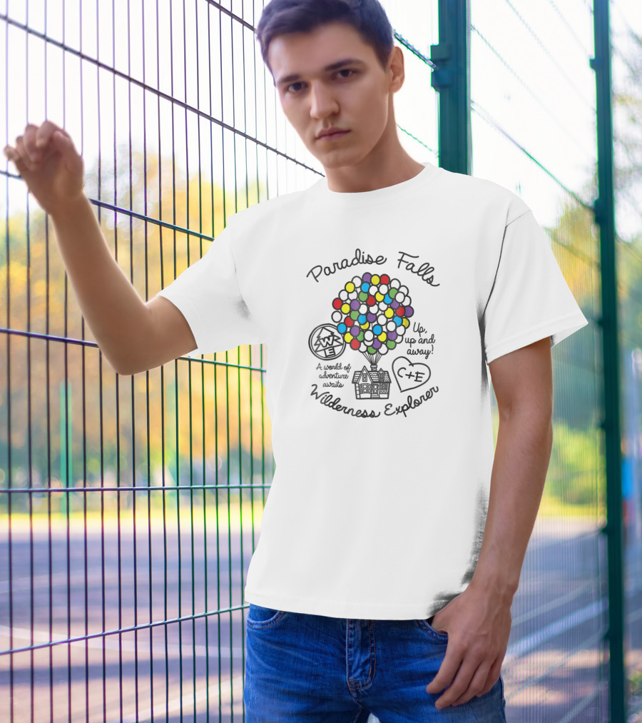Paradise Falls Wilderness Explorer Up Up And Away A World Of Adventure Awaits T-Shirt