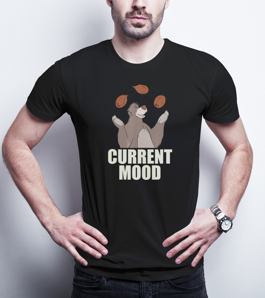 Disney The Jungle Book Baloo Juggling Nuts Current Mood T-Shirt