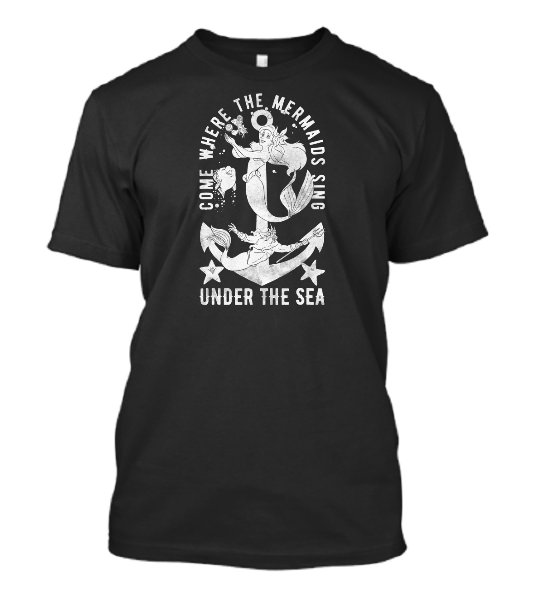 Disney Come Where The Mermaids Sing Under The Sea Anchor T-Shirt