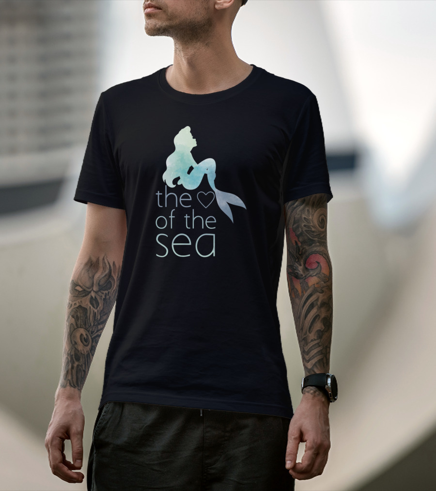 Disney Little Mermaid Heart Of The Sea Watercolor Ariel T-Shirt