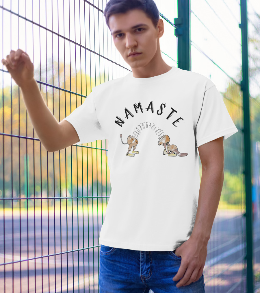 Disney Pixar Toy Story Slinky Dog Namaste Yoga Pose Stretch T-Shirt