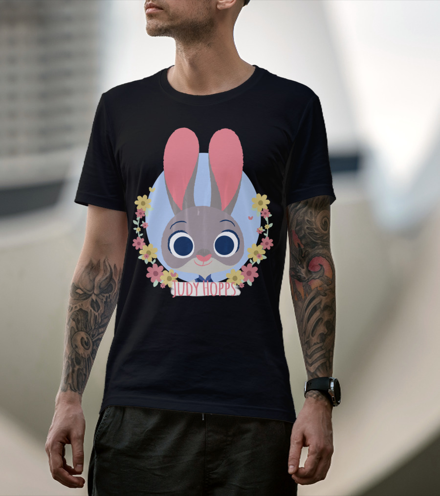 Zootopia Judy Hopps Floral Spring Wreath Disney T-Shirt