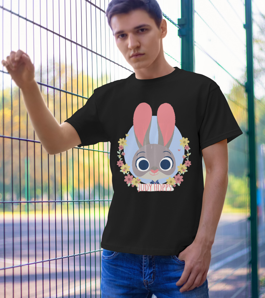 Zootopia Judy Hopps Floral Spring Wreath Disney T-Shirt