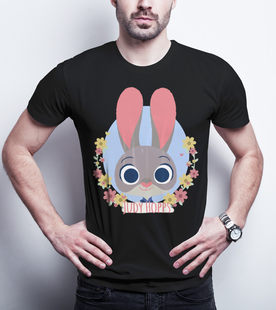 Zootopia Judy Hopps Floral Spring Wreath Disney T-Shirt