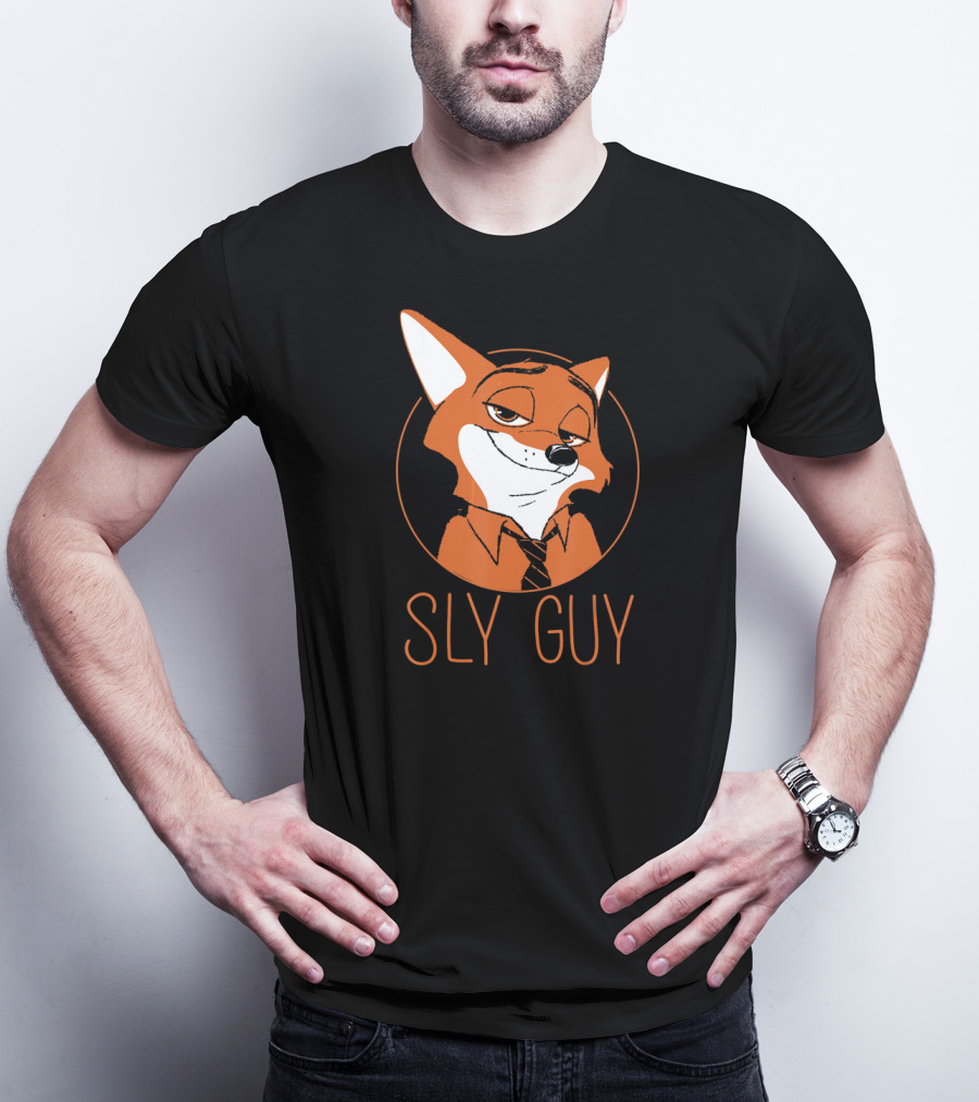Disney Zootopia Nick Wilde Sly Guy Fox Character T-Shirt