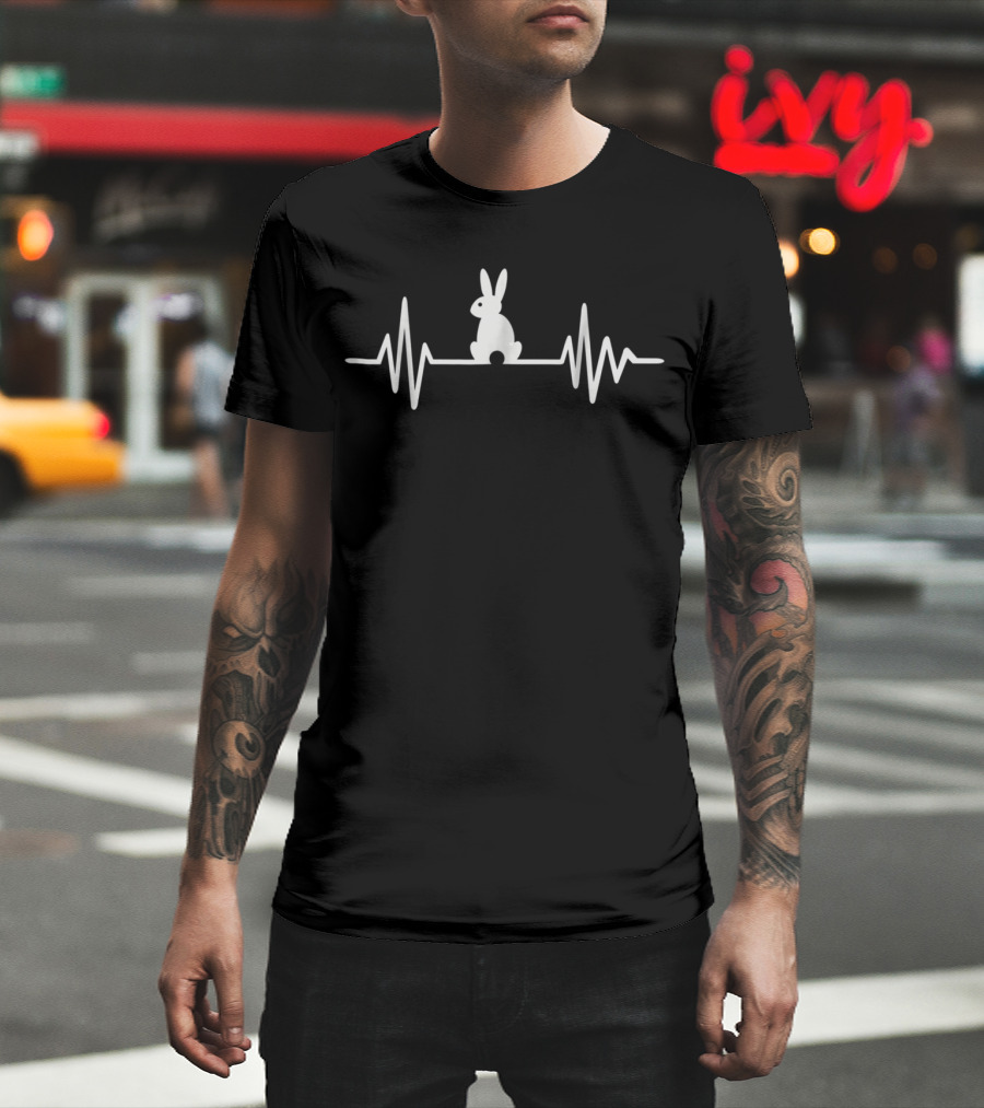 Bunny Frequency Heartbeat Line T-Shirt