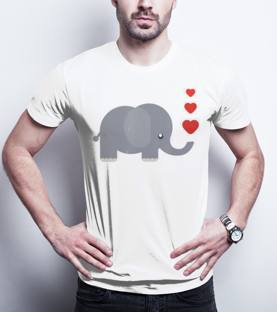 Baby Elephant With Hearts For Guys Girls T-Shirt