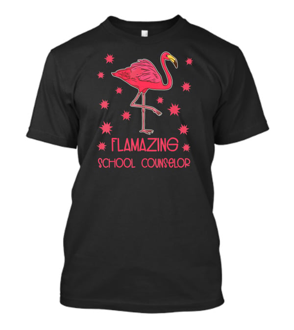 Flamazing School Counselor Pink Flamingo Appreciation T-Shirt