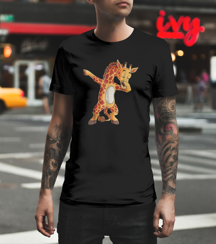 Dabbing Giraffe Cute Funny Dance Giraffes Dab T-Shirt