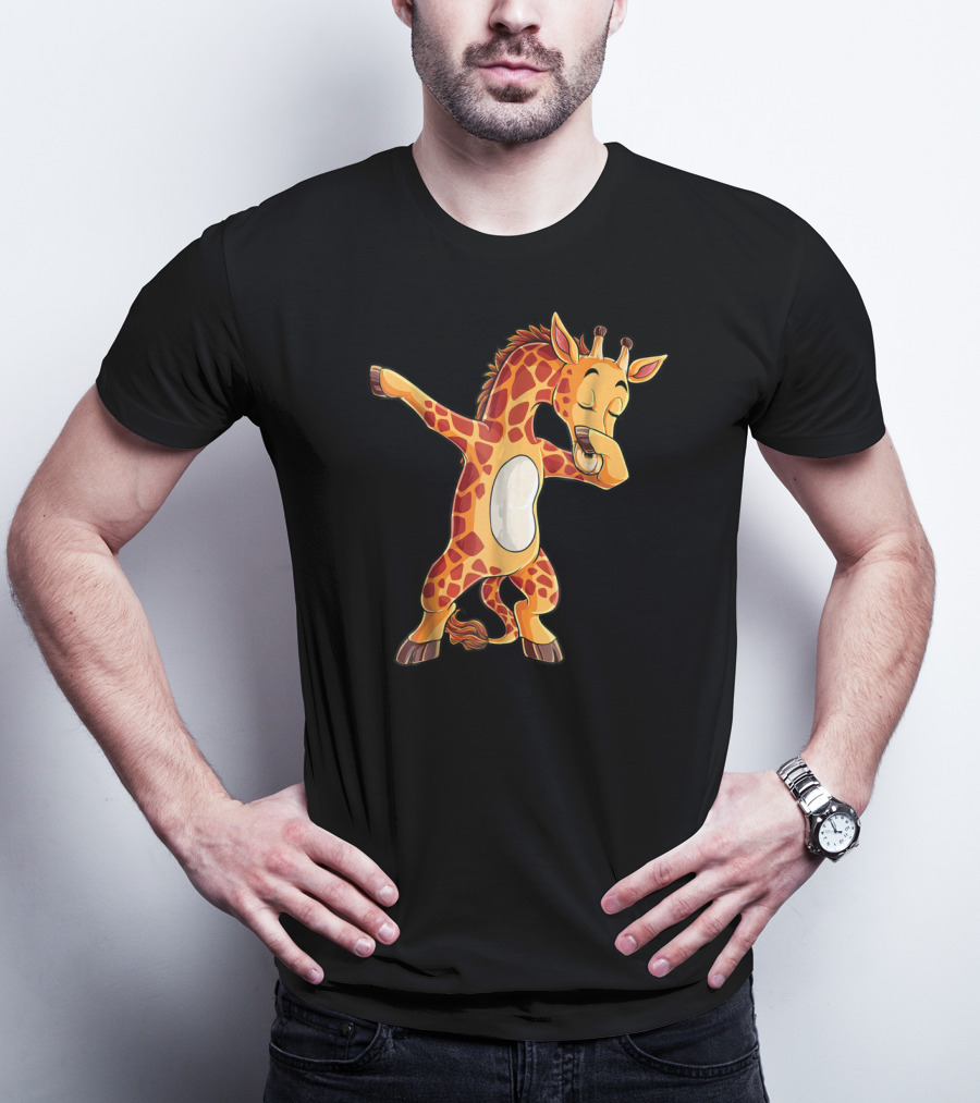 Dabbing Giraffe Cute Funny Dance Giraffes Dab T-Shirt