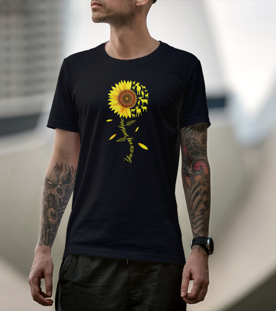 You Are My Sunshine Sunflower Goat Lovers Women Men Farmer T-Shirt