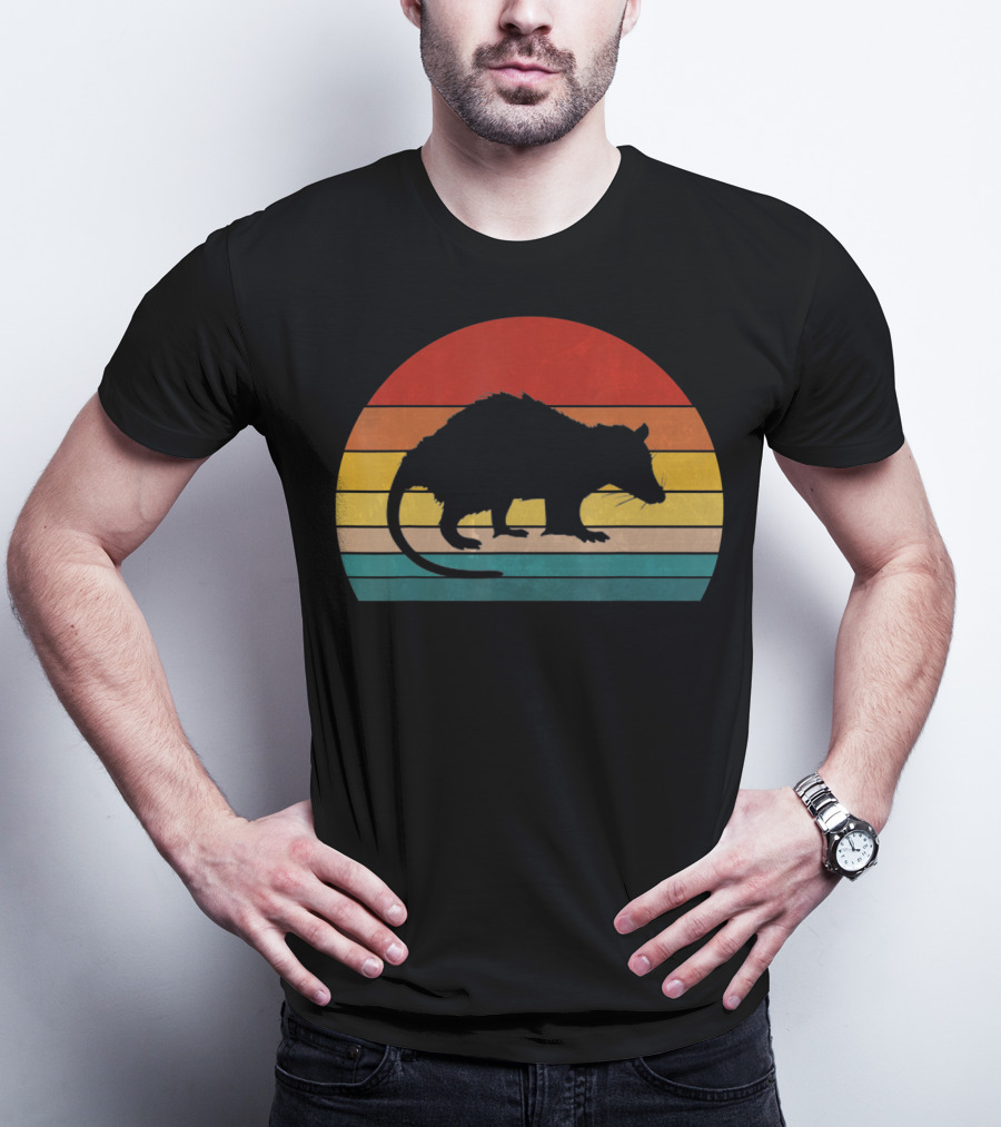 Opossum Vintage Style Possum Retro Sunset T-Shirt