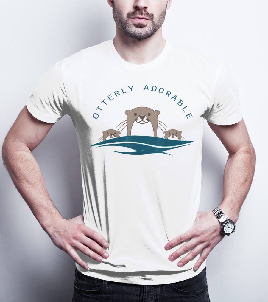 Otterly Adorable Sea Otter Ocean Wildlife Playful Trio T-Shirt