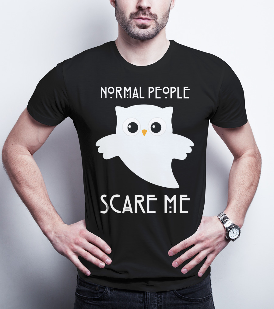 Normal People Scare Me Owl T-Shirt