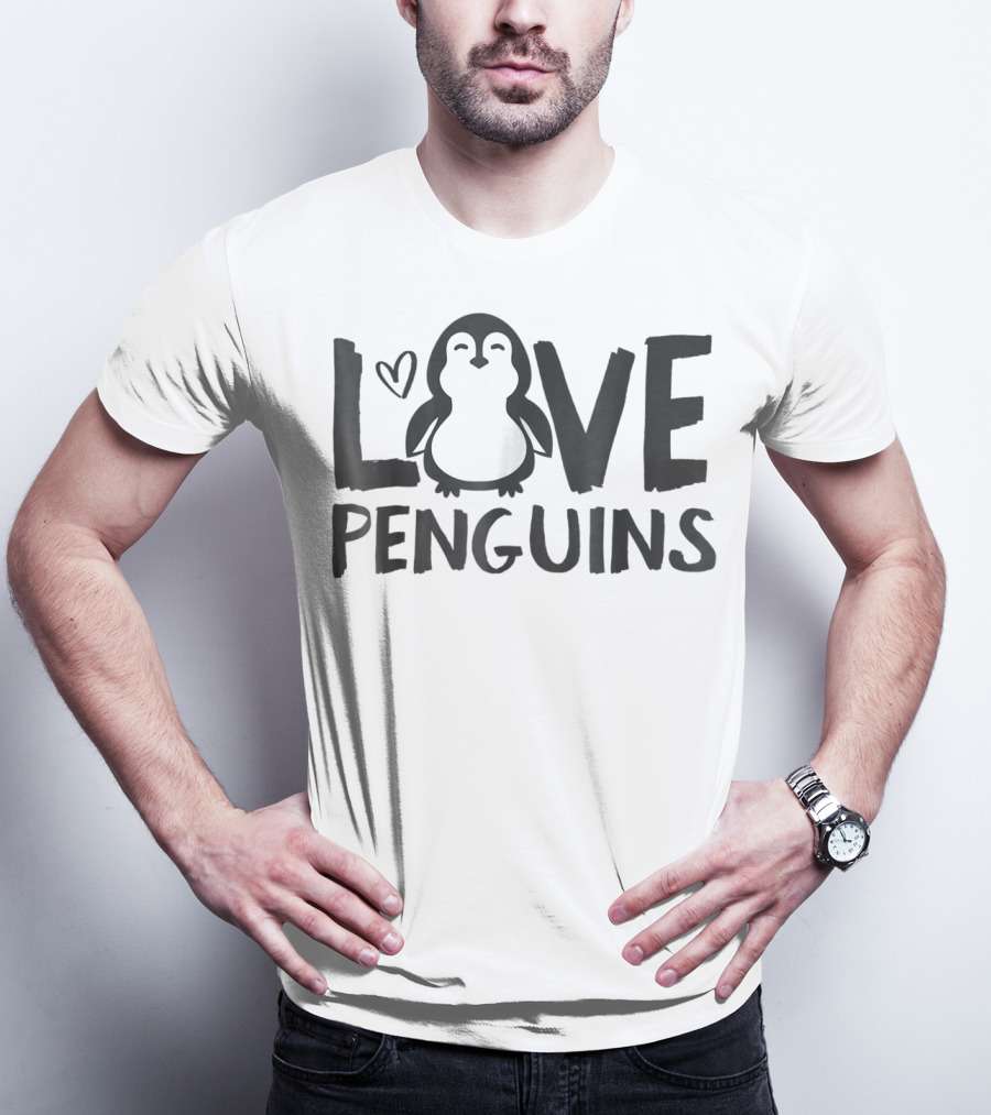 Love Penguins Cute Heart Penguin Lovers T-Shirt