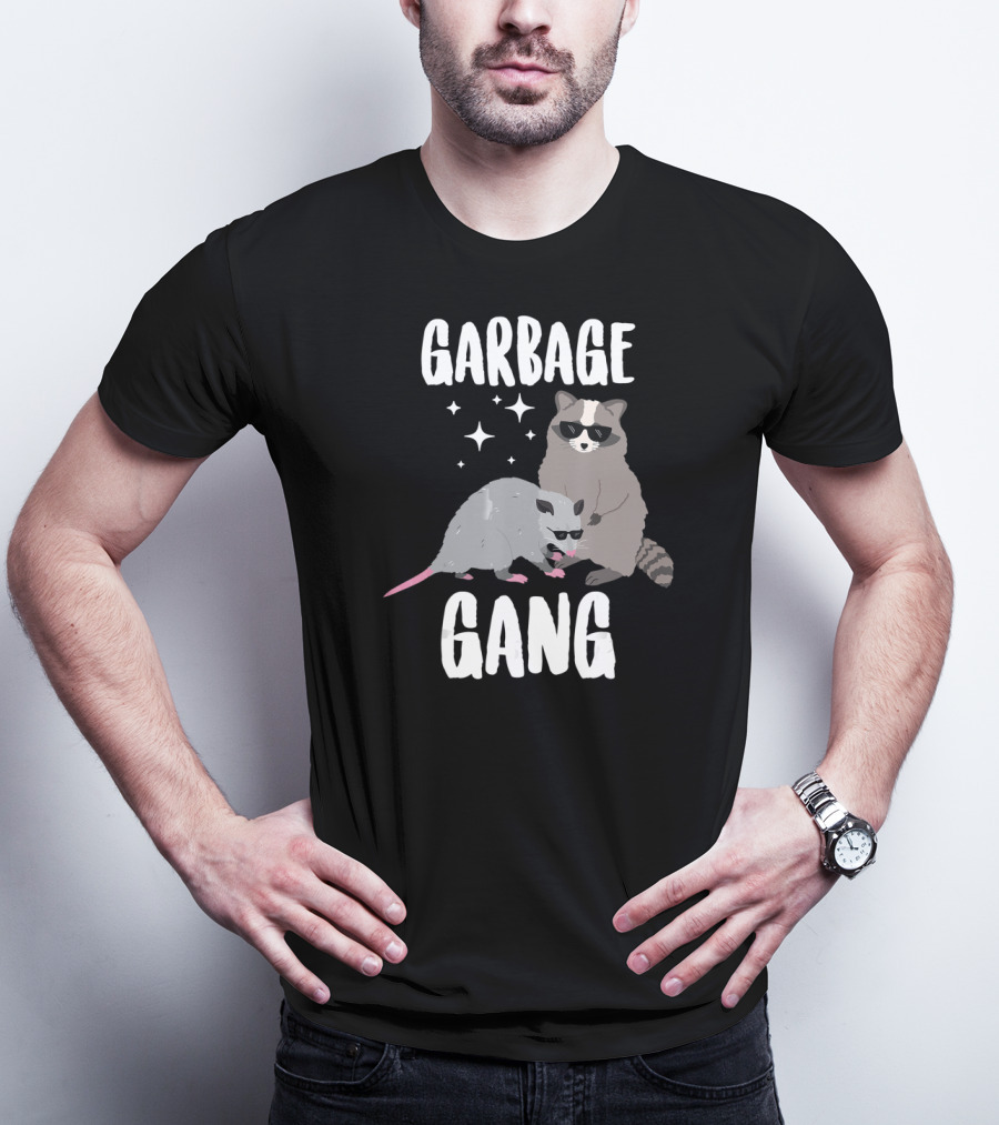 Garbage Gang Opossum And Raccoon Funny Animals T-Shirt