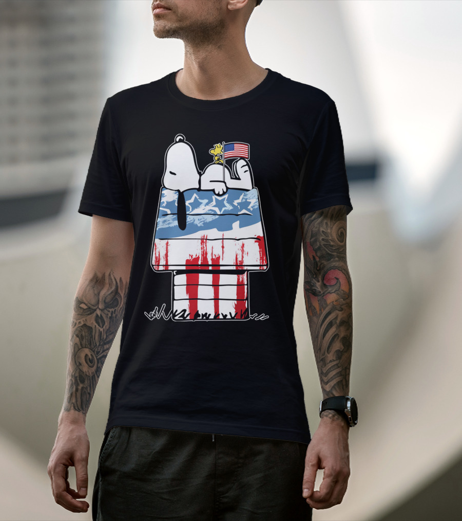 America Snoopy Patriotic The Peanuts Movie Homeland T-Shirt