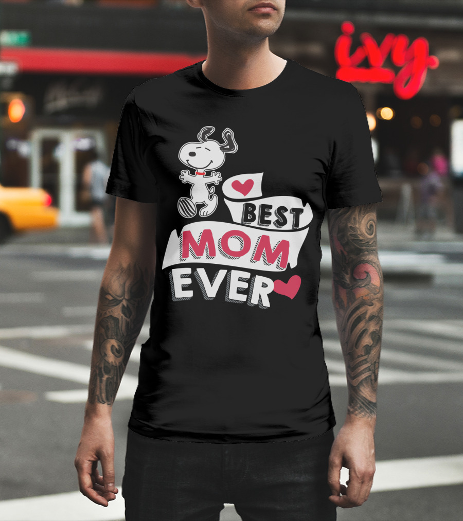 Best Mom Ever Snoopy Mother's Day Peanuts Movie T-Shirt