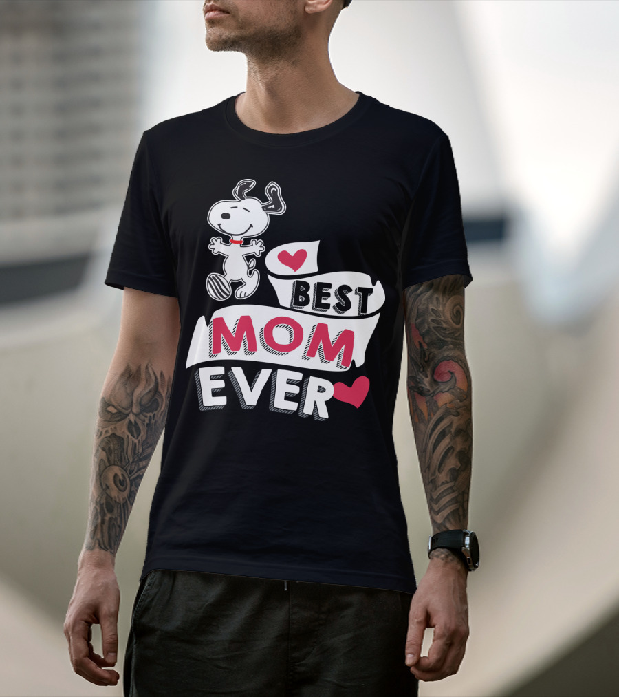 Best Mom Ever Snoopy Mother's Day Peanuts Movie T-Shirt
