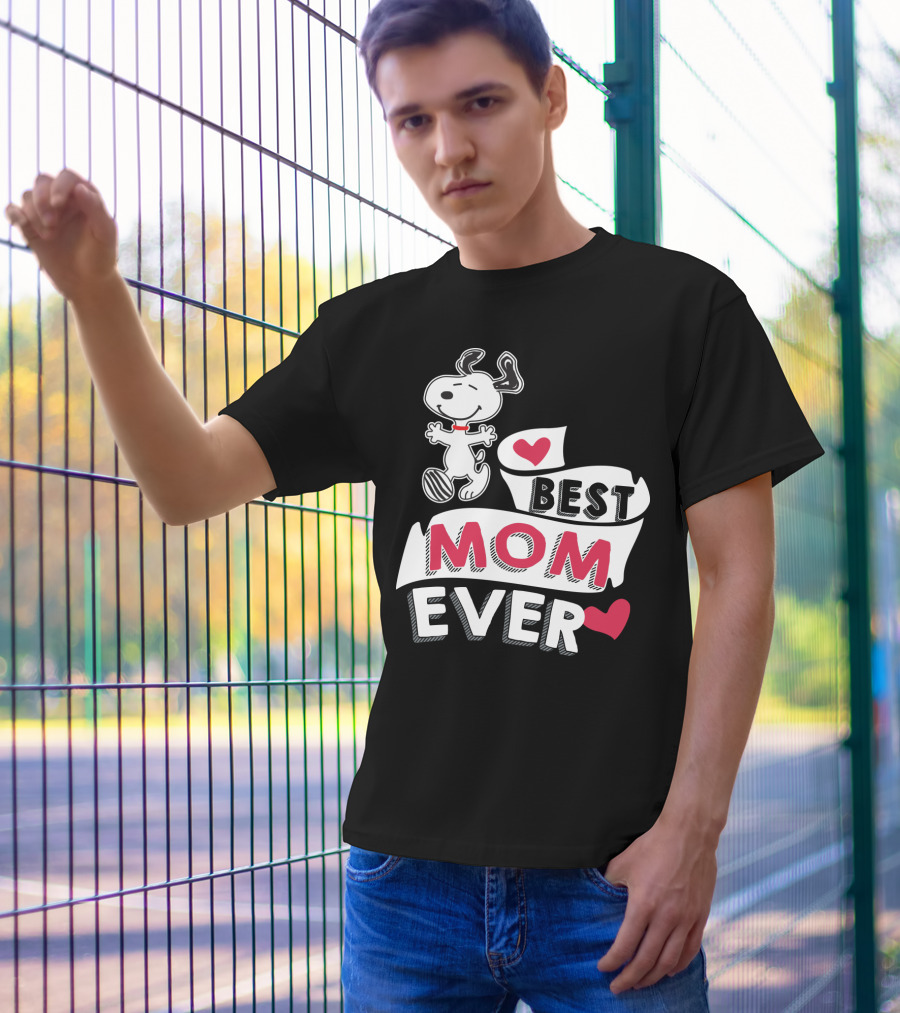 Best Mom Ever Snoopy Mother's Day Peanuts Movie T-Shirt