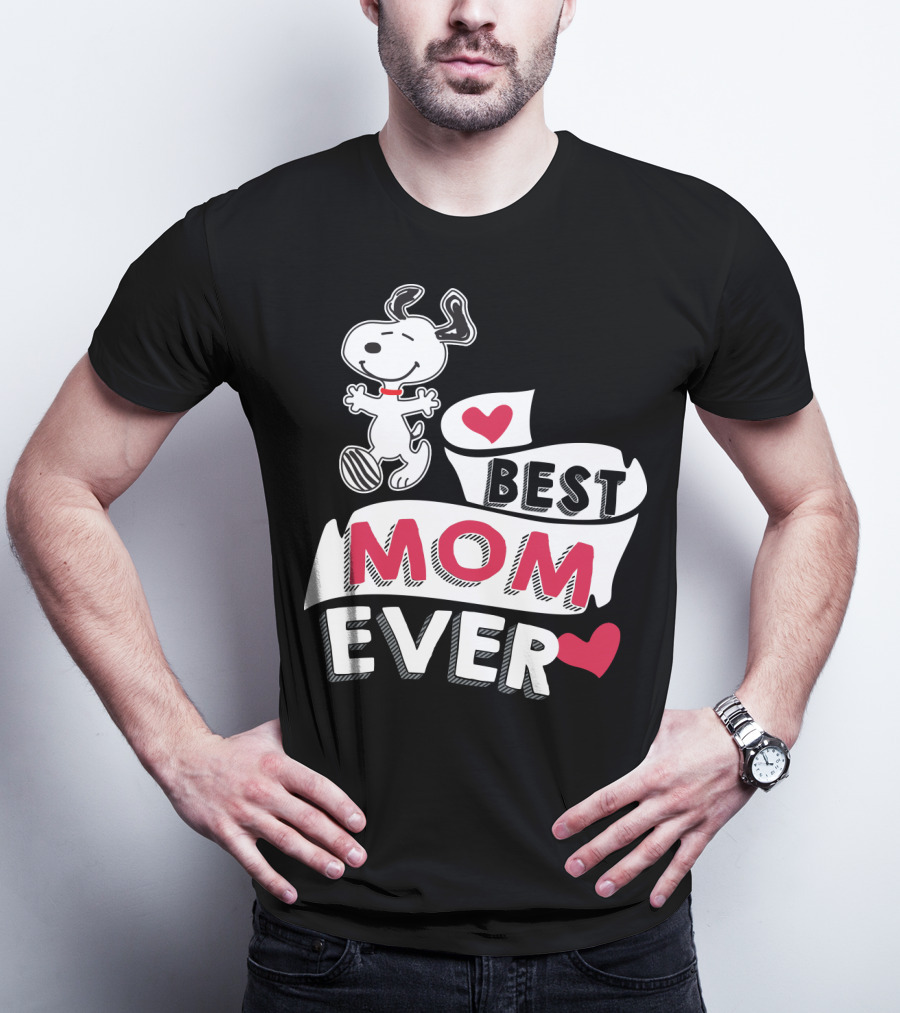 Best Mom Ever Snoopy Mother's Day Peanuts Movie T-Shirt