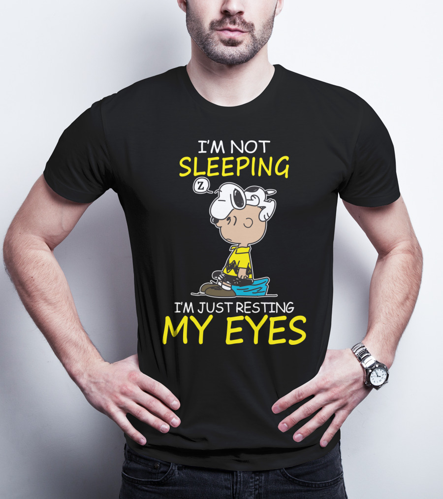 I'm Not Sleeping I'm Just Resting My Eyes Snoopy Peanuts Charlie Brown T-Shirt