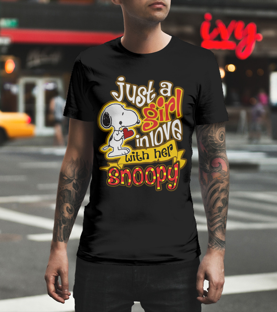 Just A Girl In Love With Her Snoopy Peanuts Movie T-Shirt