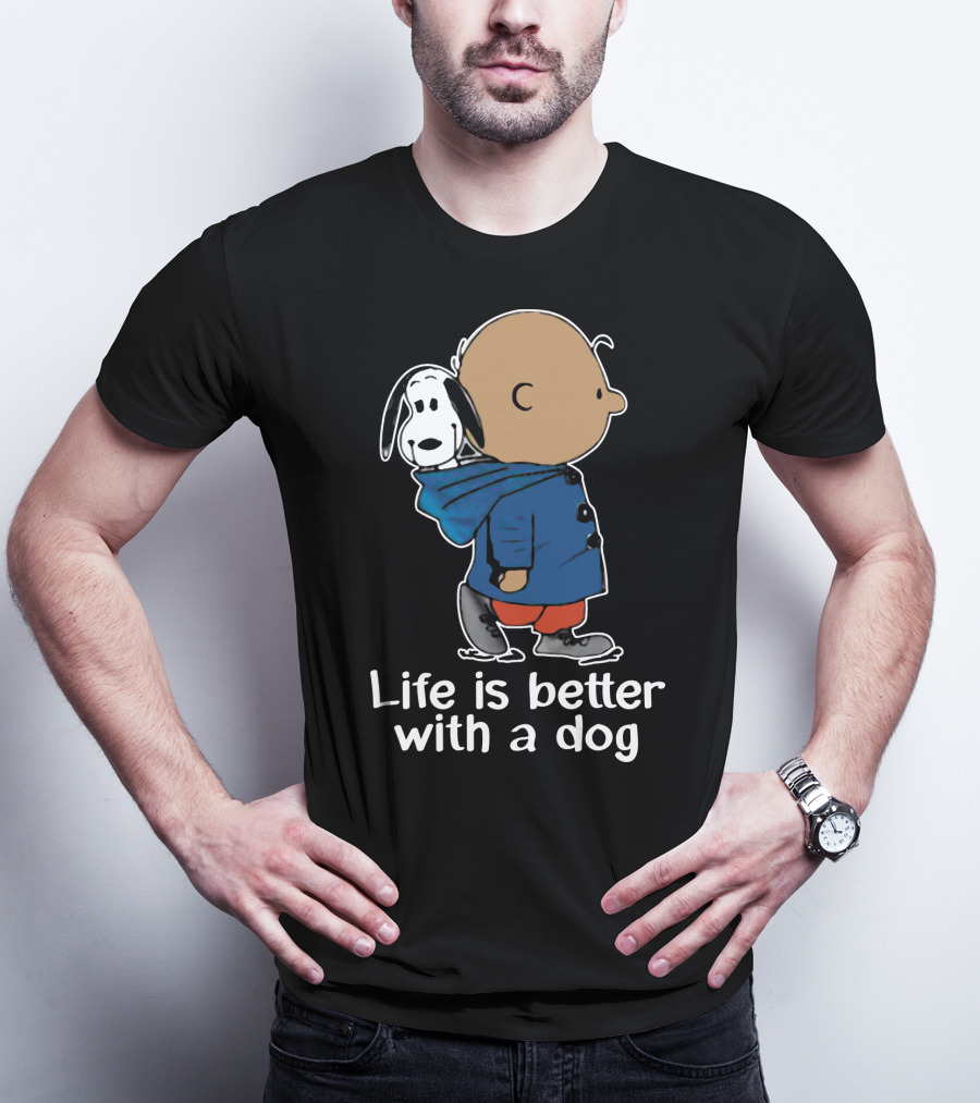 Life Is Better With A Dog Snoopy The Peanuts Movie T-Shirt
