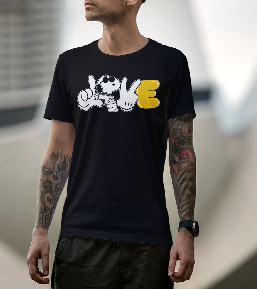 Love Sign Language Joe Cool Snoopy The Peanuts Movie T-Shirt