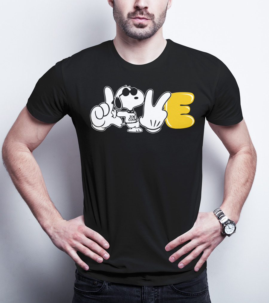 Love Sign Language Joe Cool Snoopy The Peanuts Movie T-Shirt