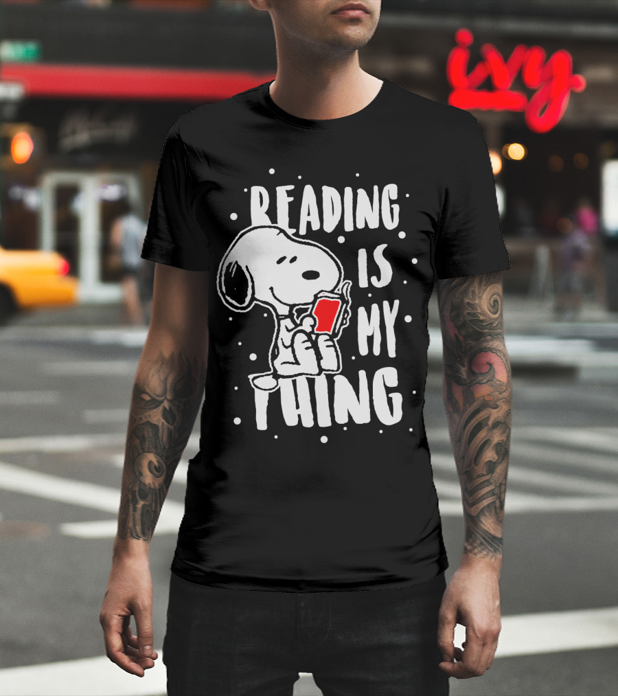 Reading Is My Thing Snoopy The Peanuts Movie T-Shirt
