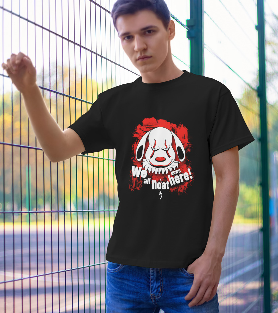 We All Float Pennywise Halloween Peanuts Snoopy Crossover T-Shirt