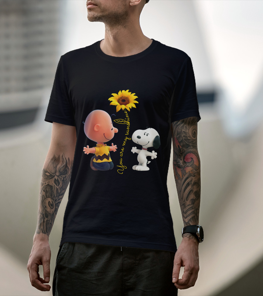 You Are My Sunshine Sunflower Hippie Snoopy The Peanuts Movie T-Shirt