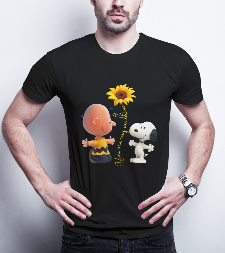 You Are My Sunshine Sunflower Hippie Snoopy The Peanuts Movie T-Shirt