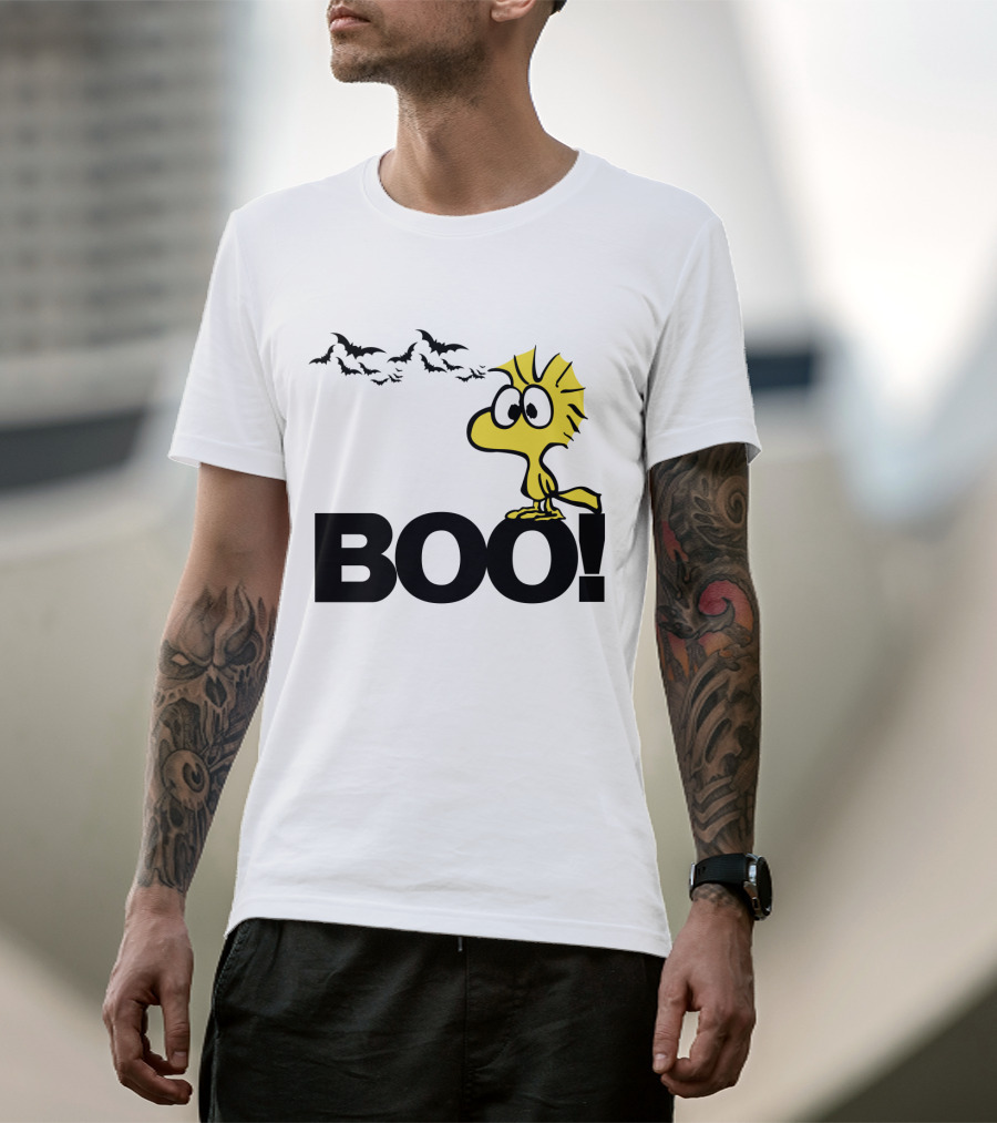 Woodstock Boo Halloween The Peanuts Movie Snoopy Bats T-Shirt