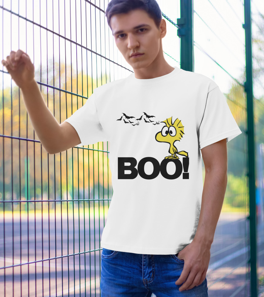 Woodstock Boo Halloween The Peanuts Movie Snoopy Bats T-Shirt