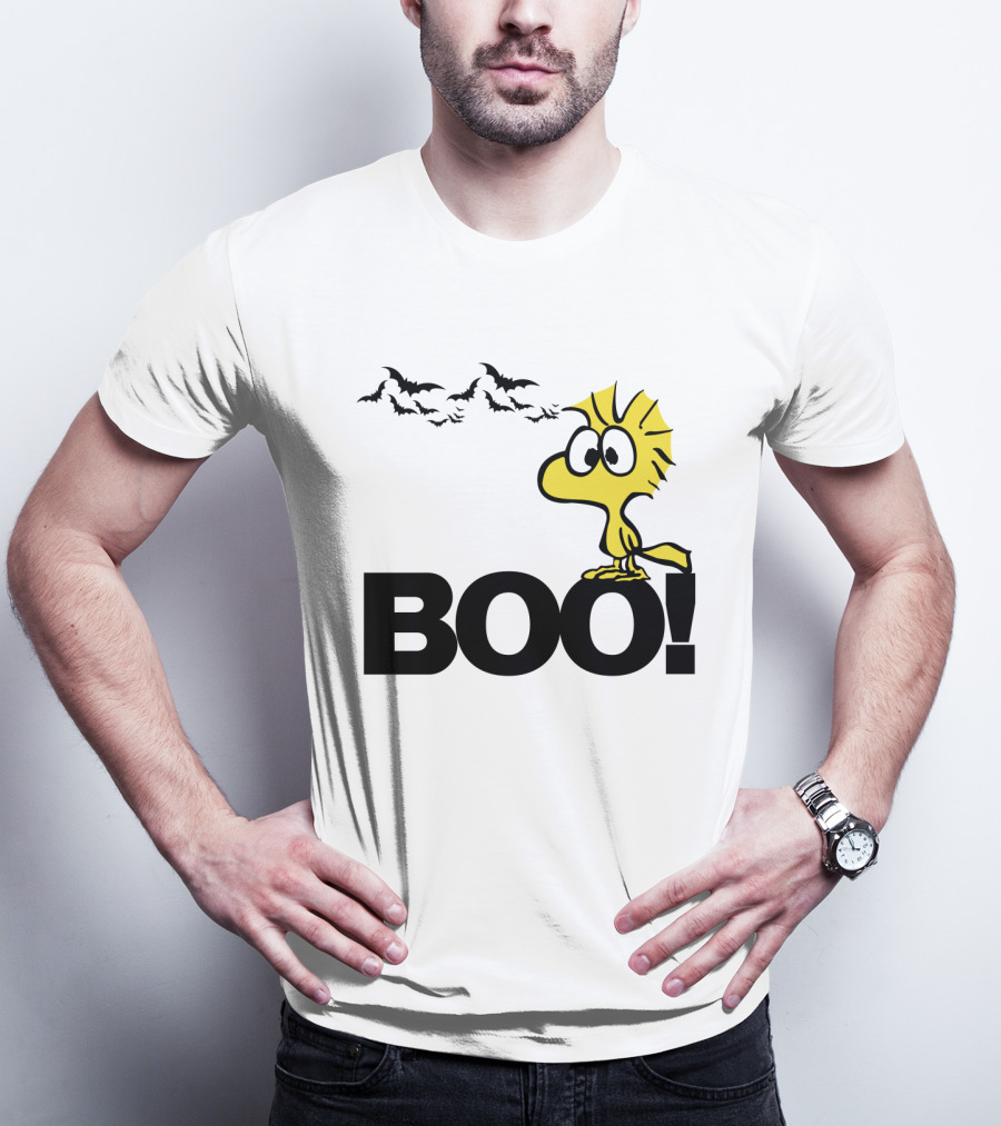 Woodstock Boo Halloween The Peanuts Movie Snoopy Bats T-Shirt