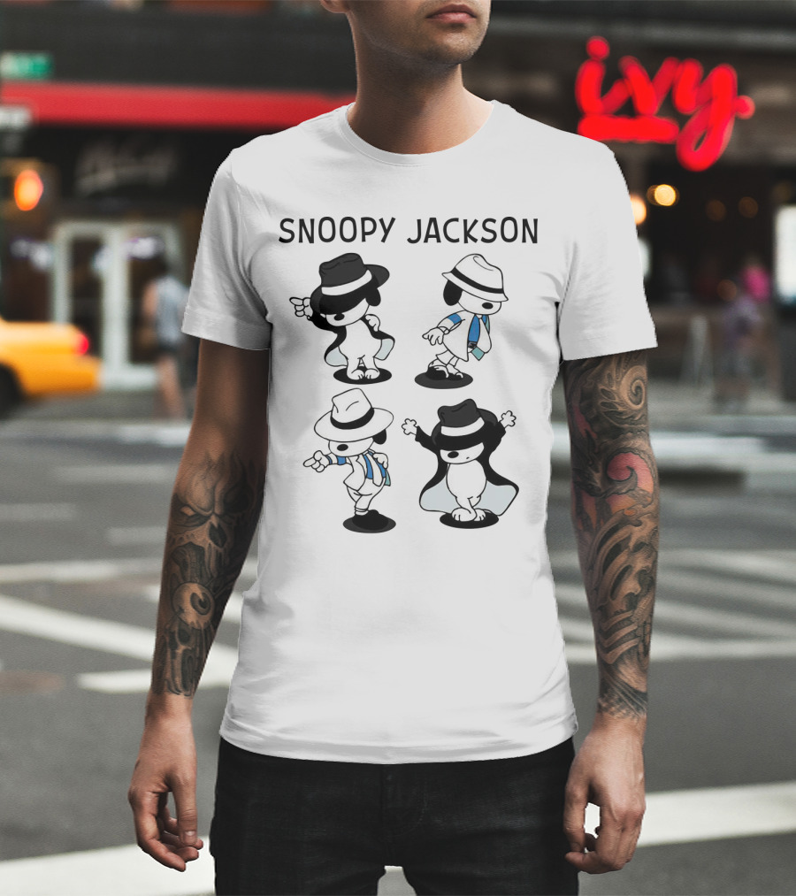 Snoopy Jackson Dancing Moves Peanuts Movie T-Shirt