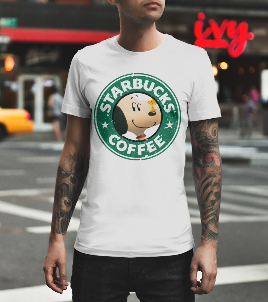 Starbucks Coffee Snoopy The Peanuts Movie Woodstock T-Shirt