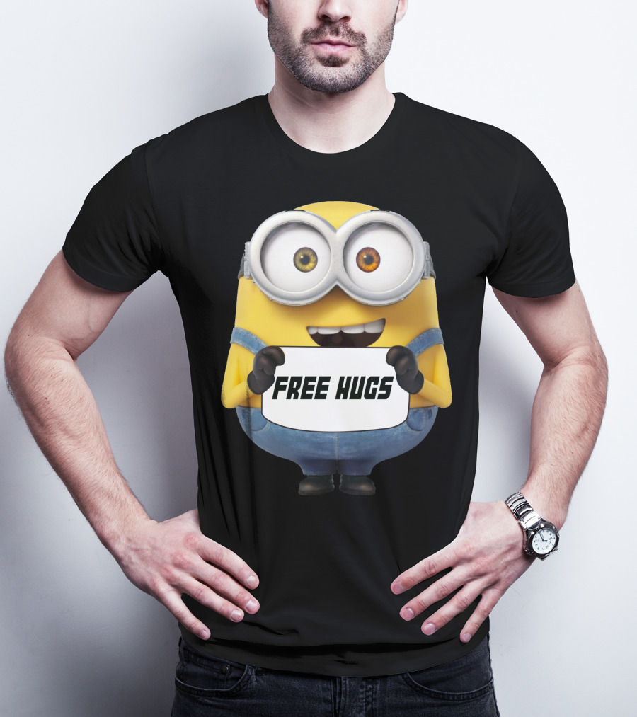 Free Hugs Bob Minion Despicable Me Sign T-Shirt