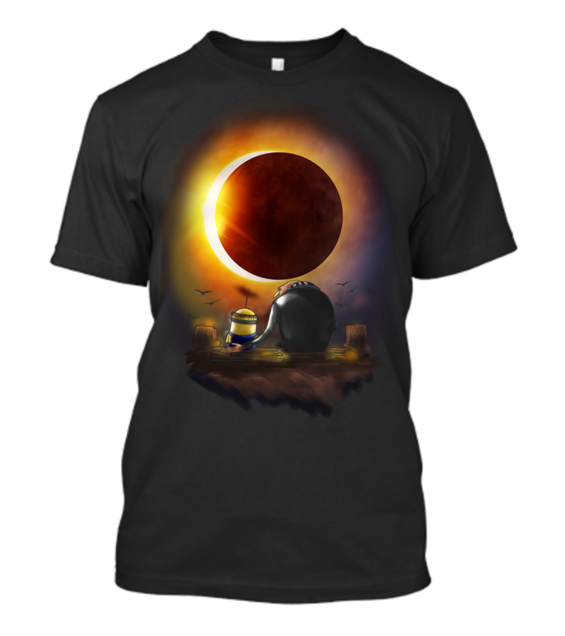 Gru And Kevin Watching Solar Eclipse Minions Despicable Me T-Shirt
