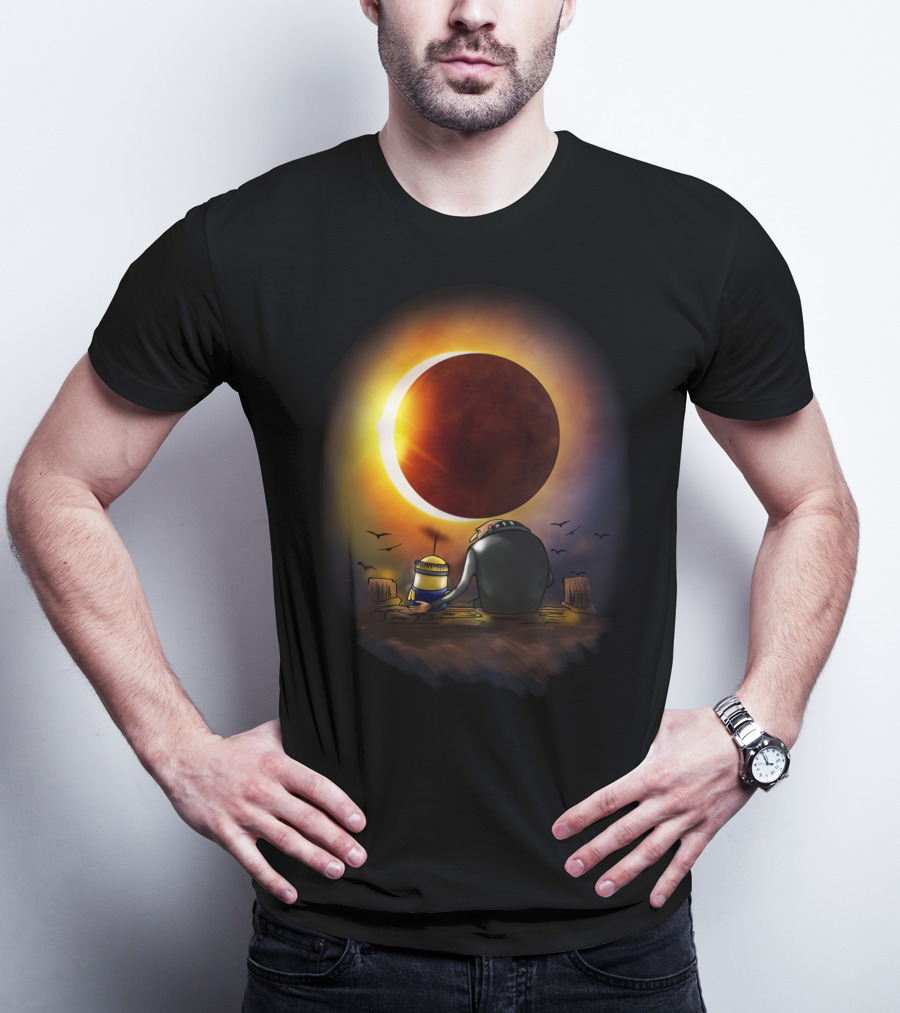 Gru And Kevin Watching Solar Eclipse Minions Despicable Me T-Shirt