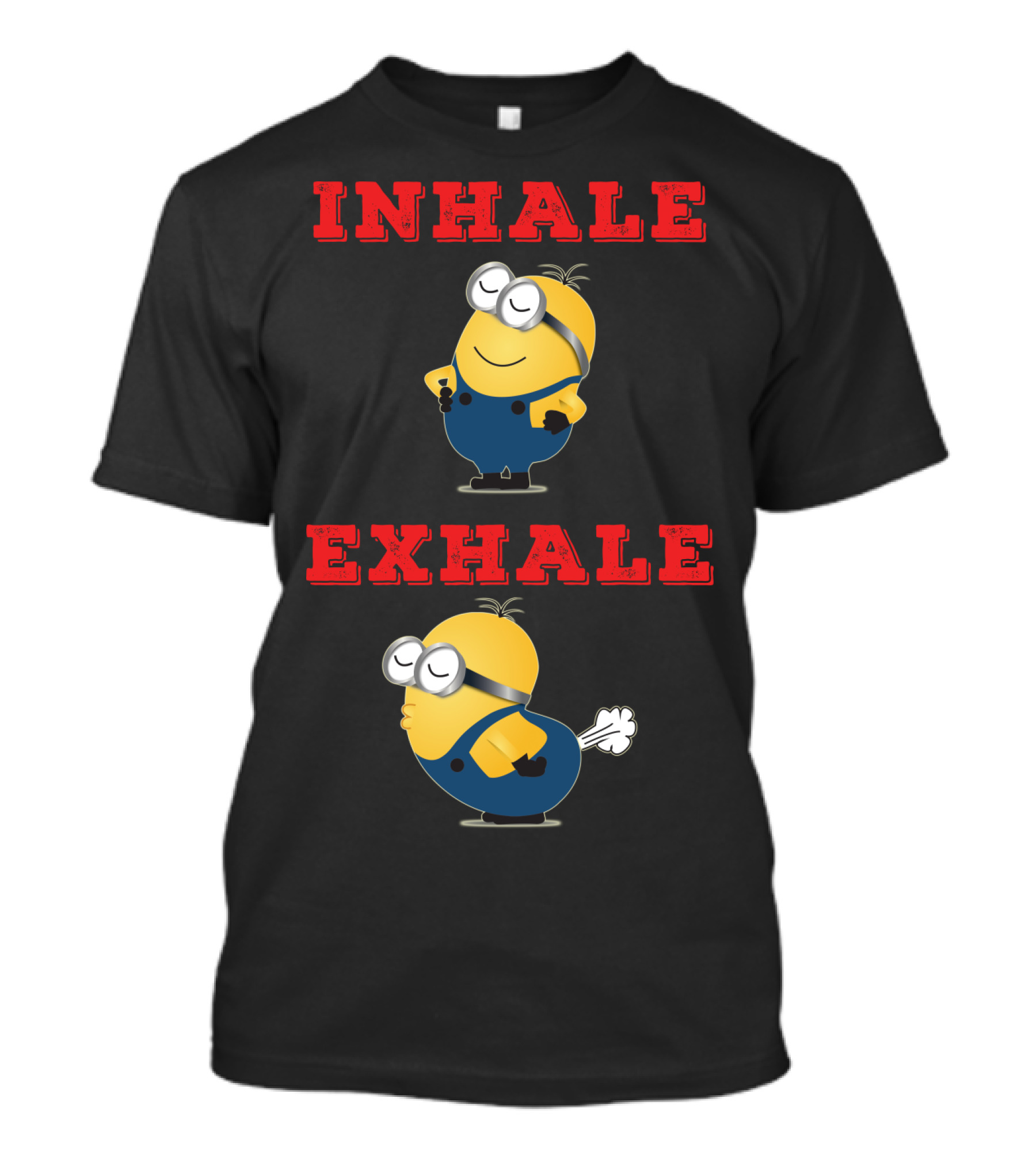 Minions Inhale Exhale Yoga Humor Despicable Me T-Shirt